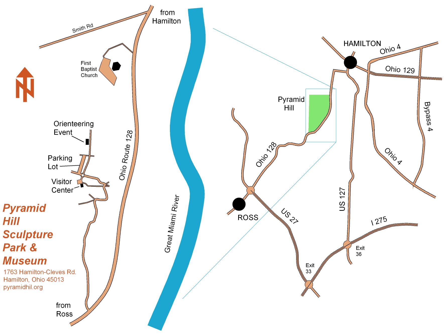 Flying Pig Orienteering 2018 locator maps
